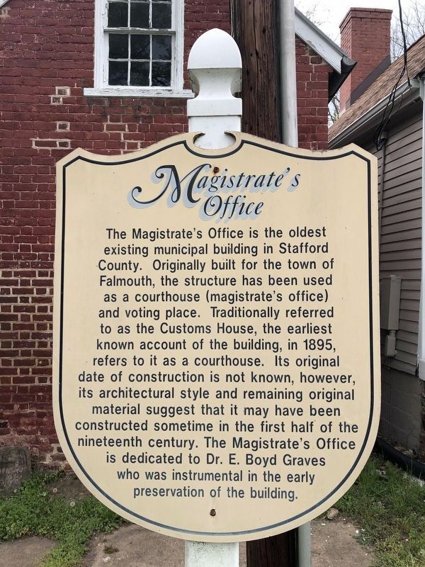 Magistrate’s Office Marker - Discover Stafford